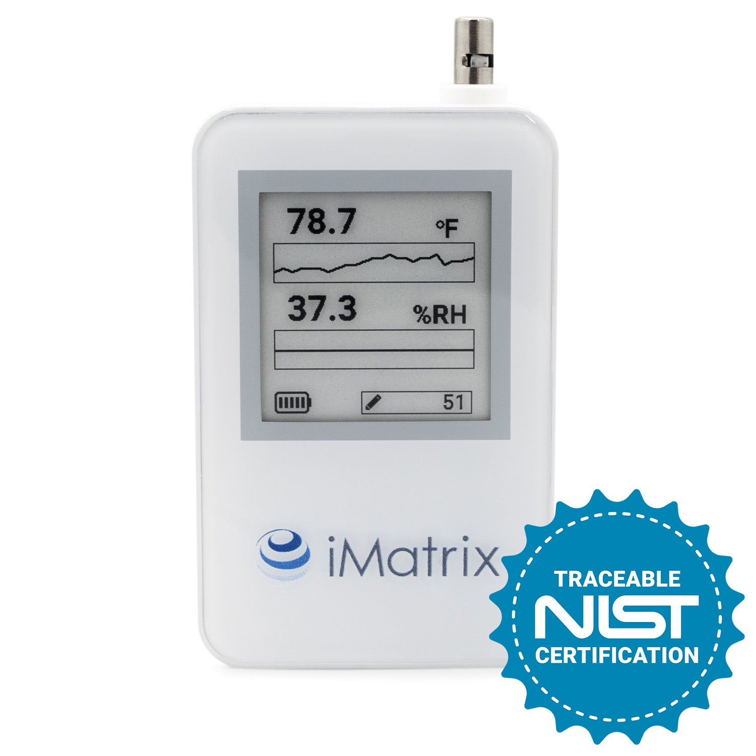 NIST-Certified NEO-1D Wireless Temperature and Humidity Sensor – iMatrix Systems Inc.